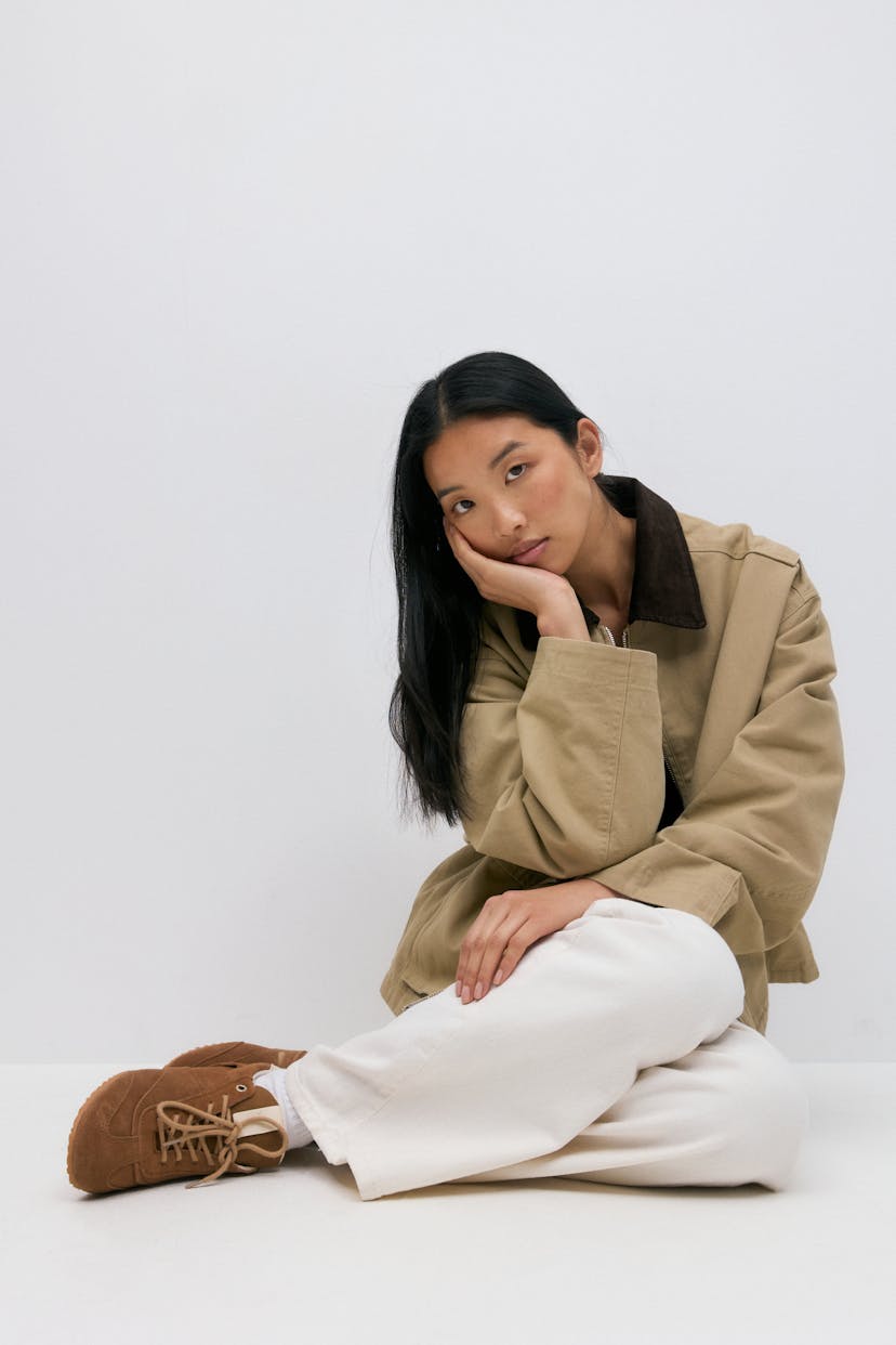 Short cargo jacket - Beige - Dam - Gina Tricot