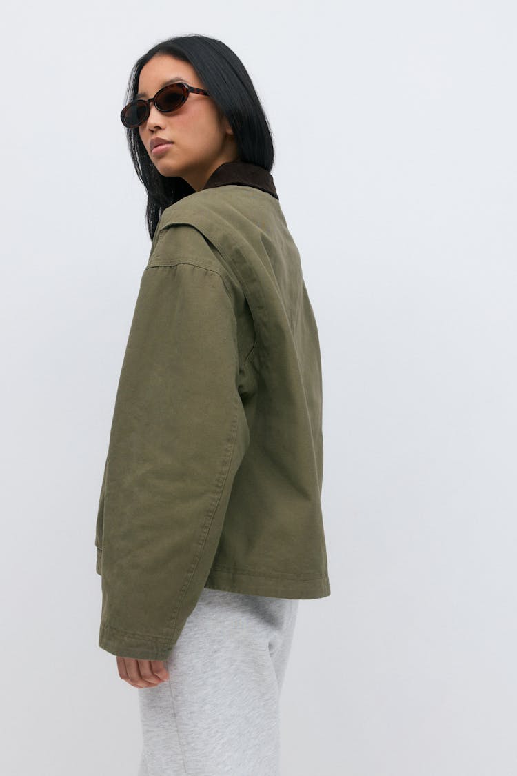 Short cargo jacket - Grön - Dam - Gina Tricot