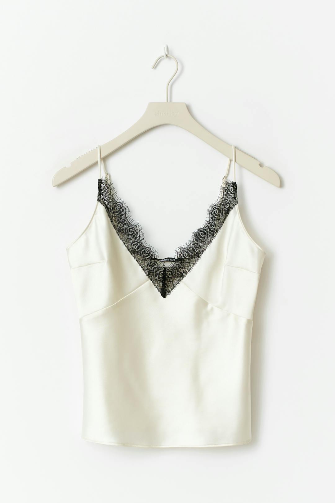 Lace singlet - Hvit - Dame - Gina Tricot