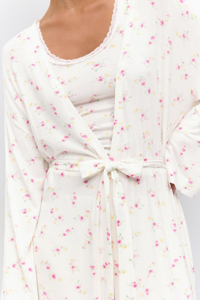 Soft homewear robe - Hvid - Dame - Gina Tricot