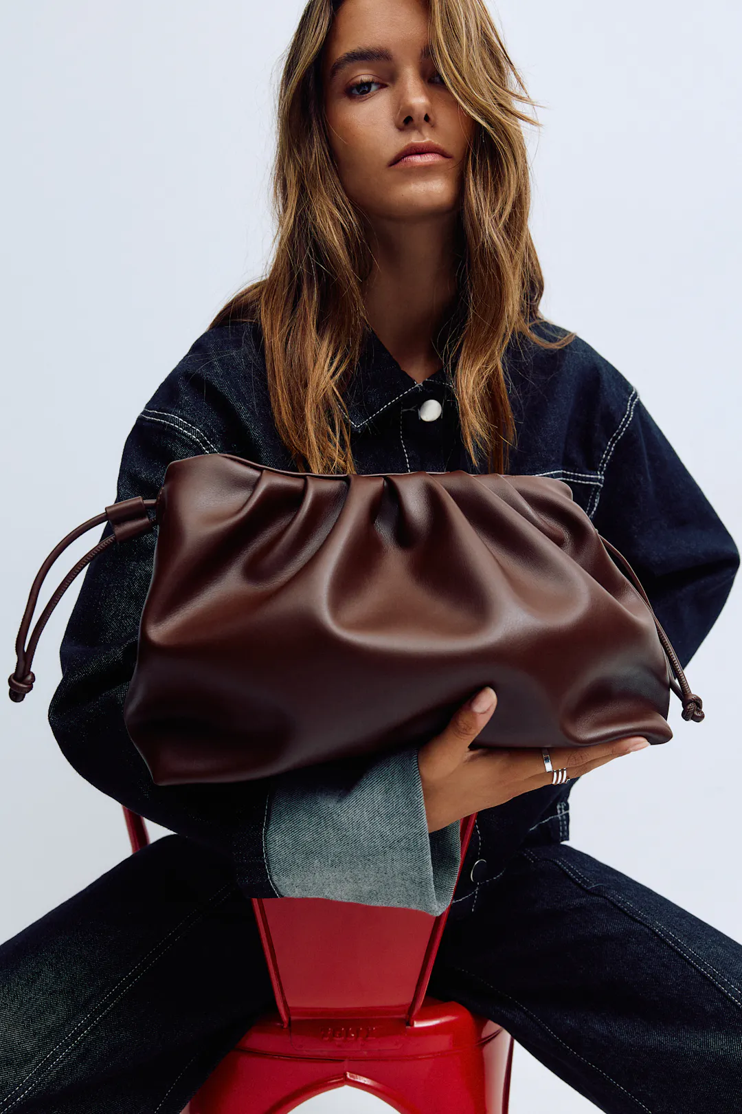 Long strap pu bag - Black - Women - Gina Tricot