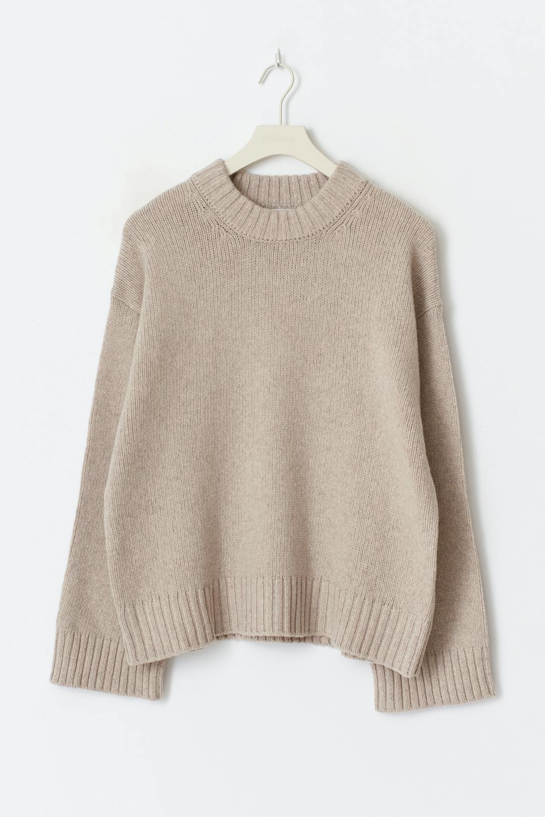 Merino wool knitted sweater - Beige - Dam - Gina Tricot