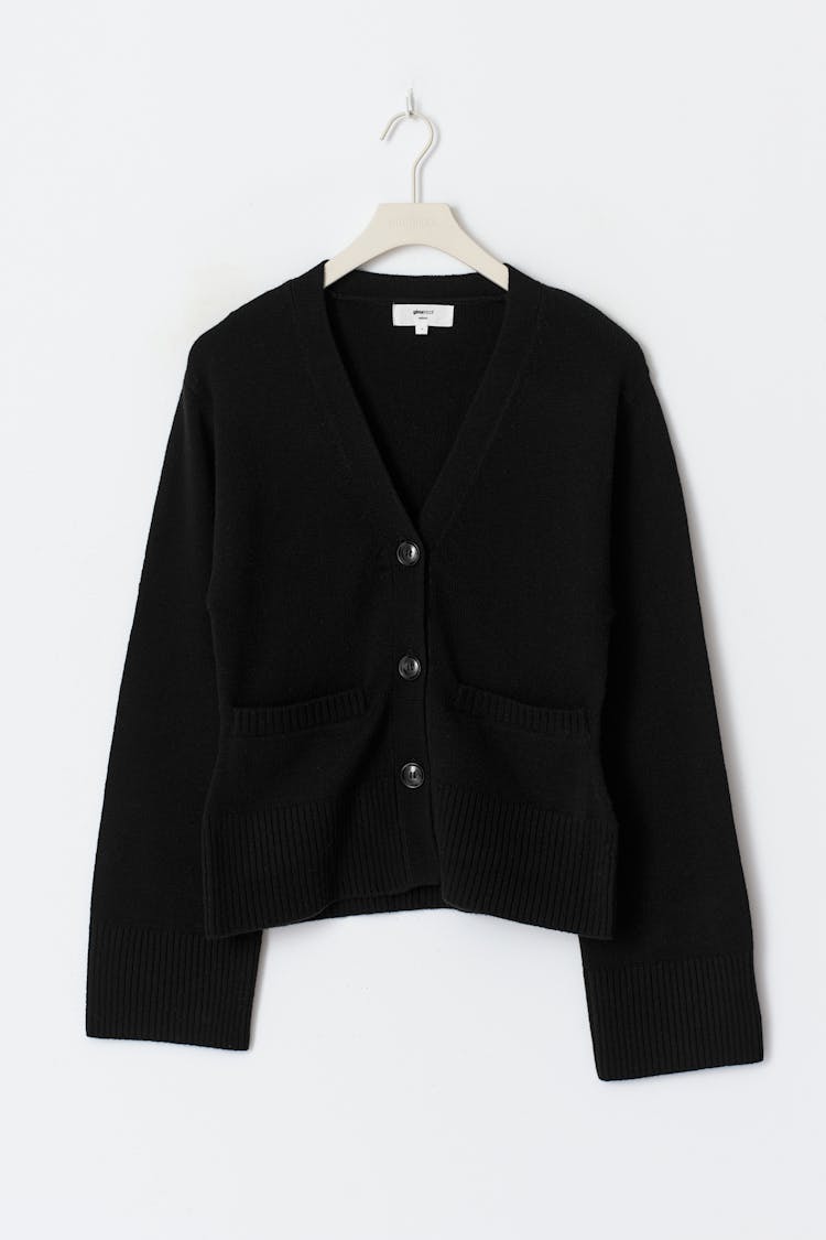 Merino wool knitted cardigan - Svart - Dam - Gina Tricot