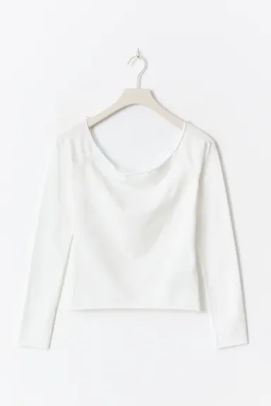 Off shoulder top - Hvid - Dame - Gina Tricot