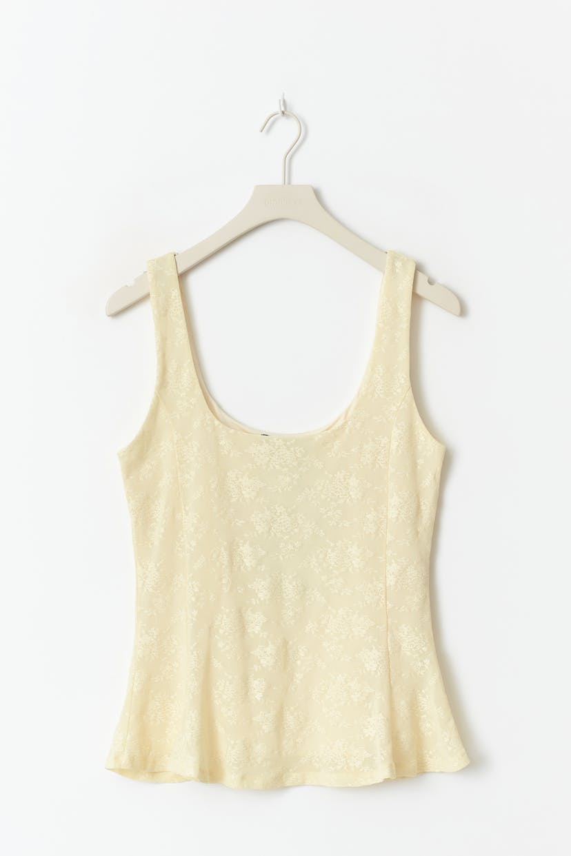Jacquard singlet - Gul - Dame - Gina Tricot