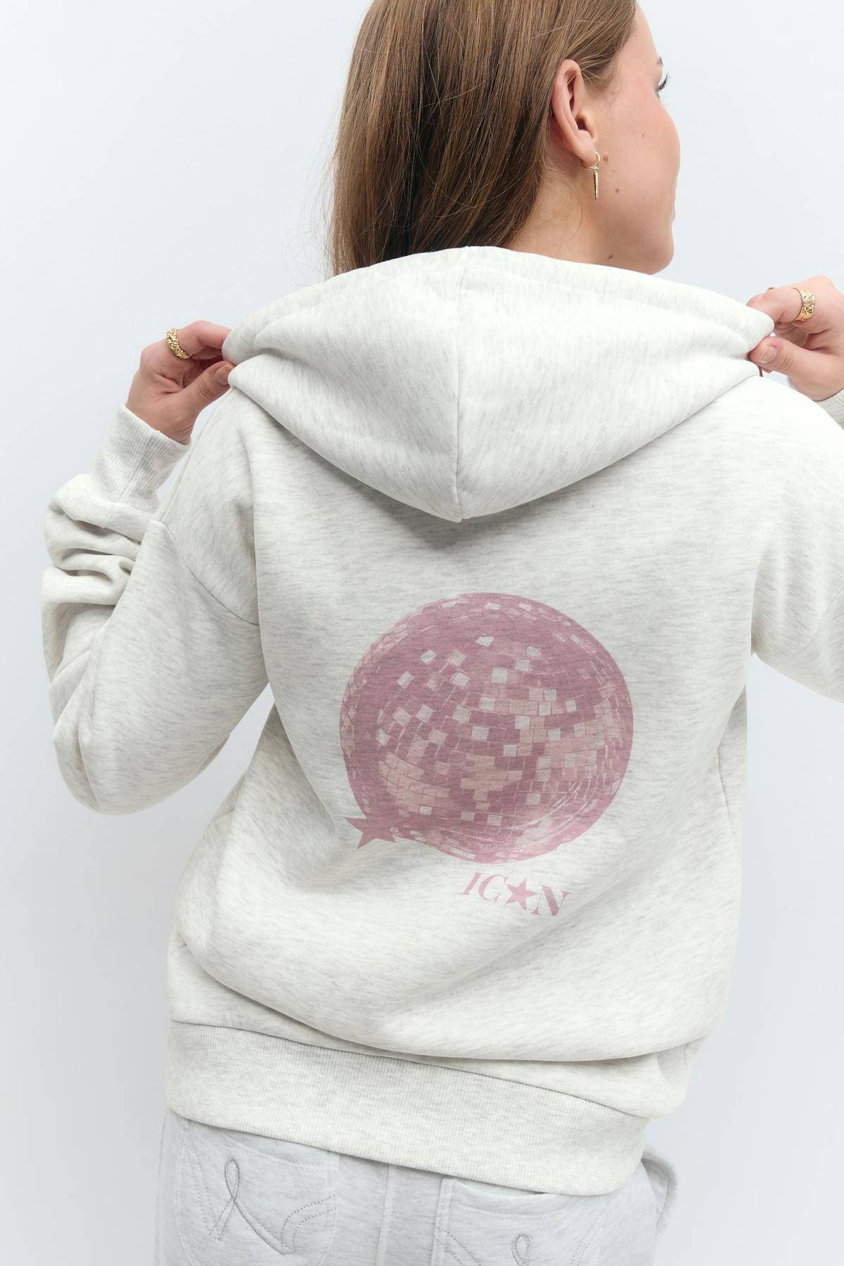 Y basic hood - Grijsv - Gina Tricot