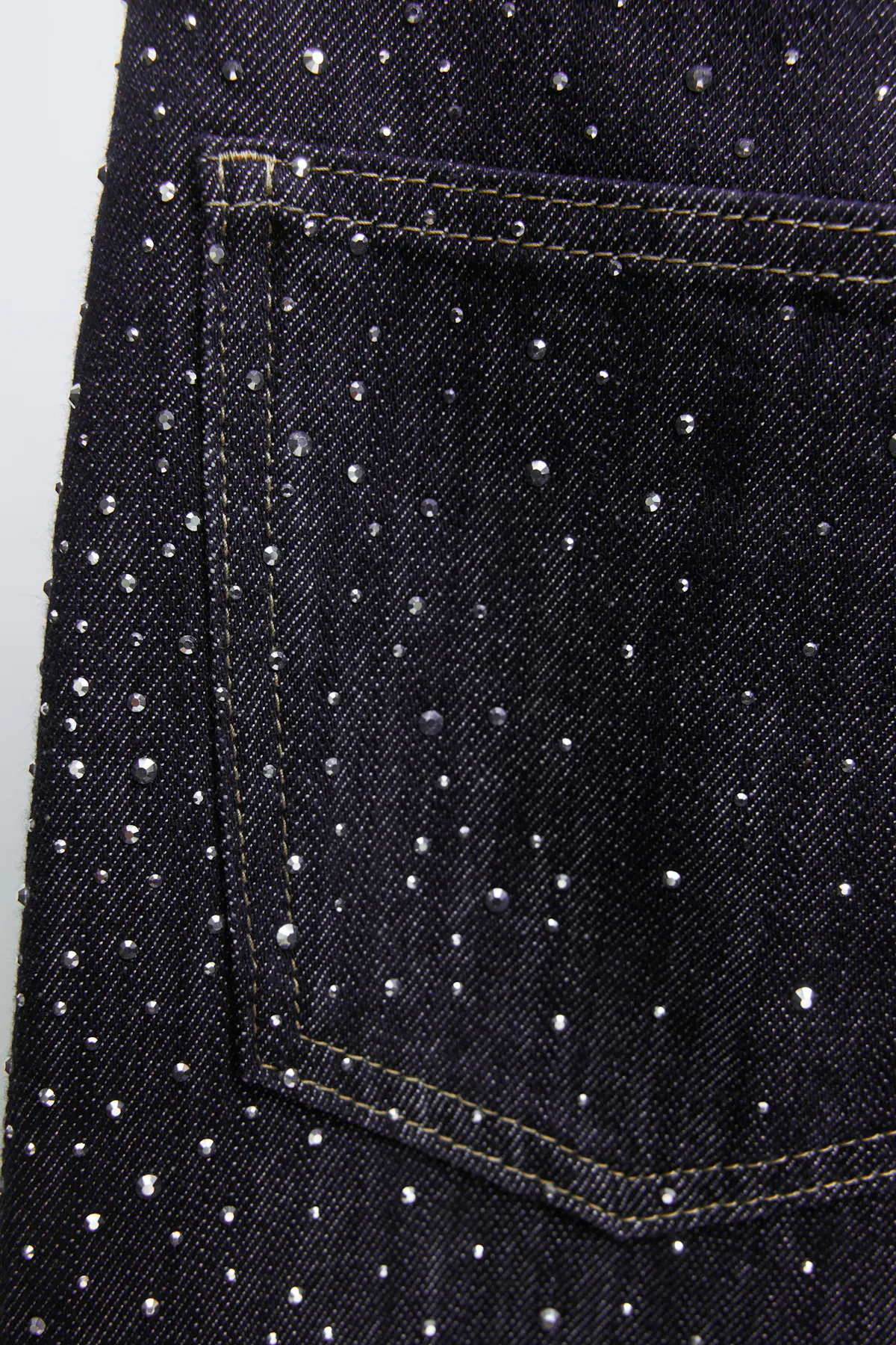 Rhinestone jeans - Blue - Women - Gina Tricot