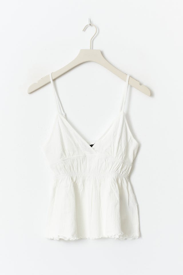 Waist detail singlet - Hvit - Dame - Gina Tricot