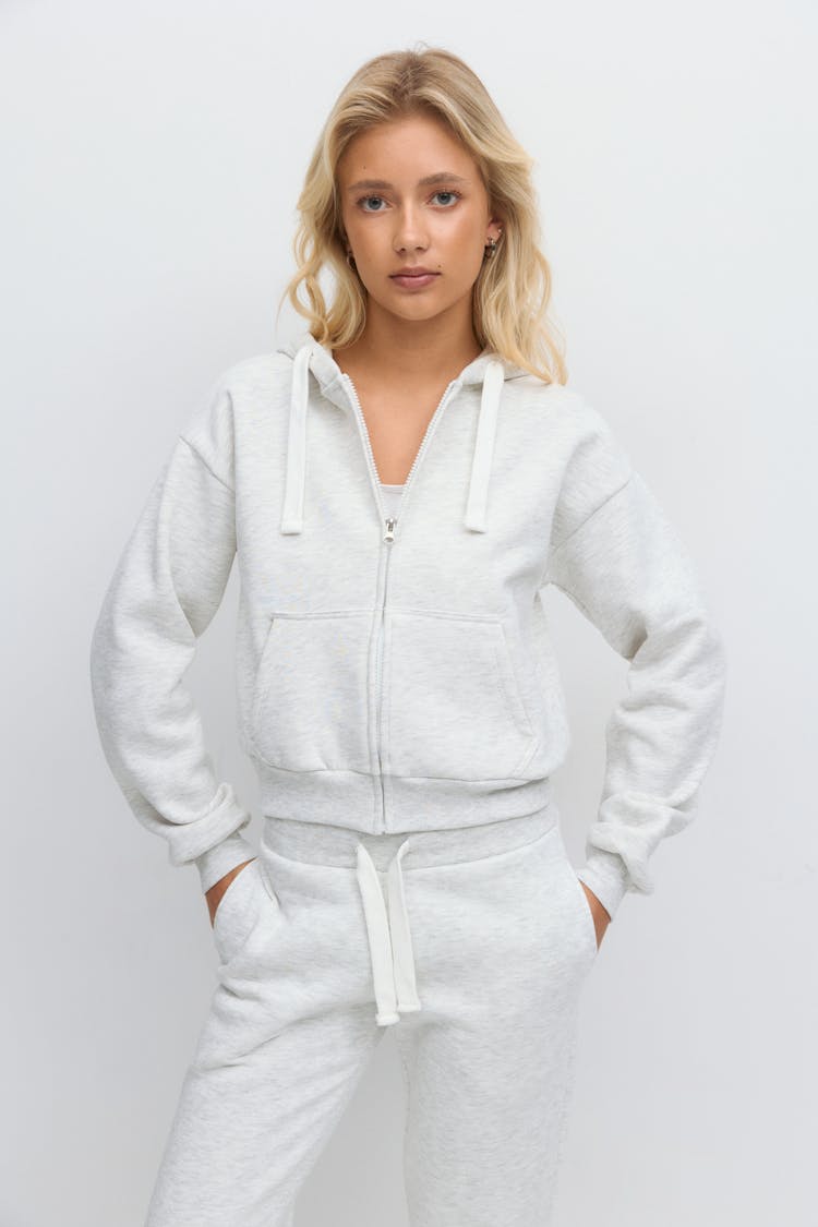 14+ zip hoodie - Grå - Gina Tricot