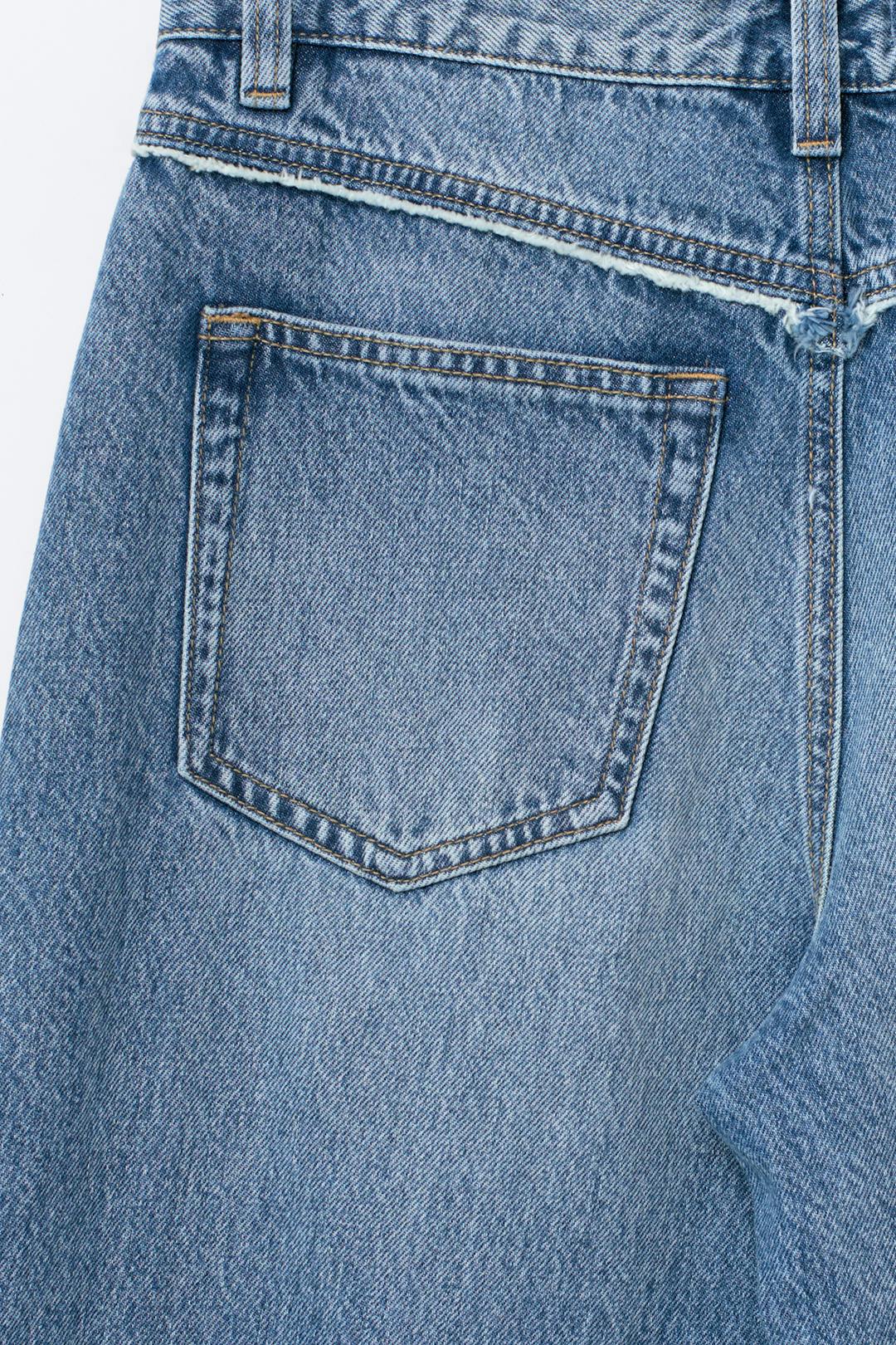 Fringe seam jeans - Blå - Dame - Gina Tricot