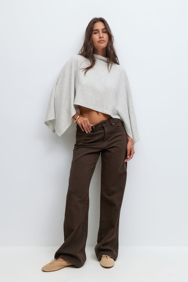 Soft cape - Grå - Dame - Gina Tricot