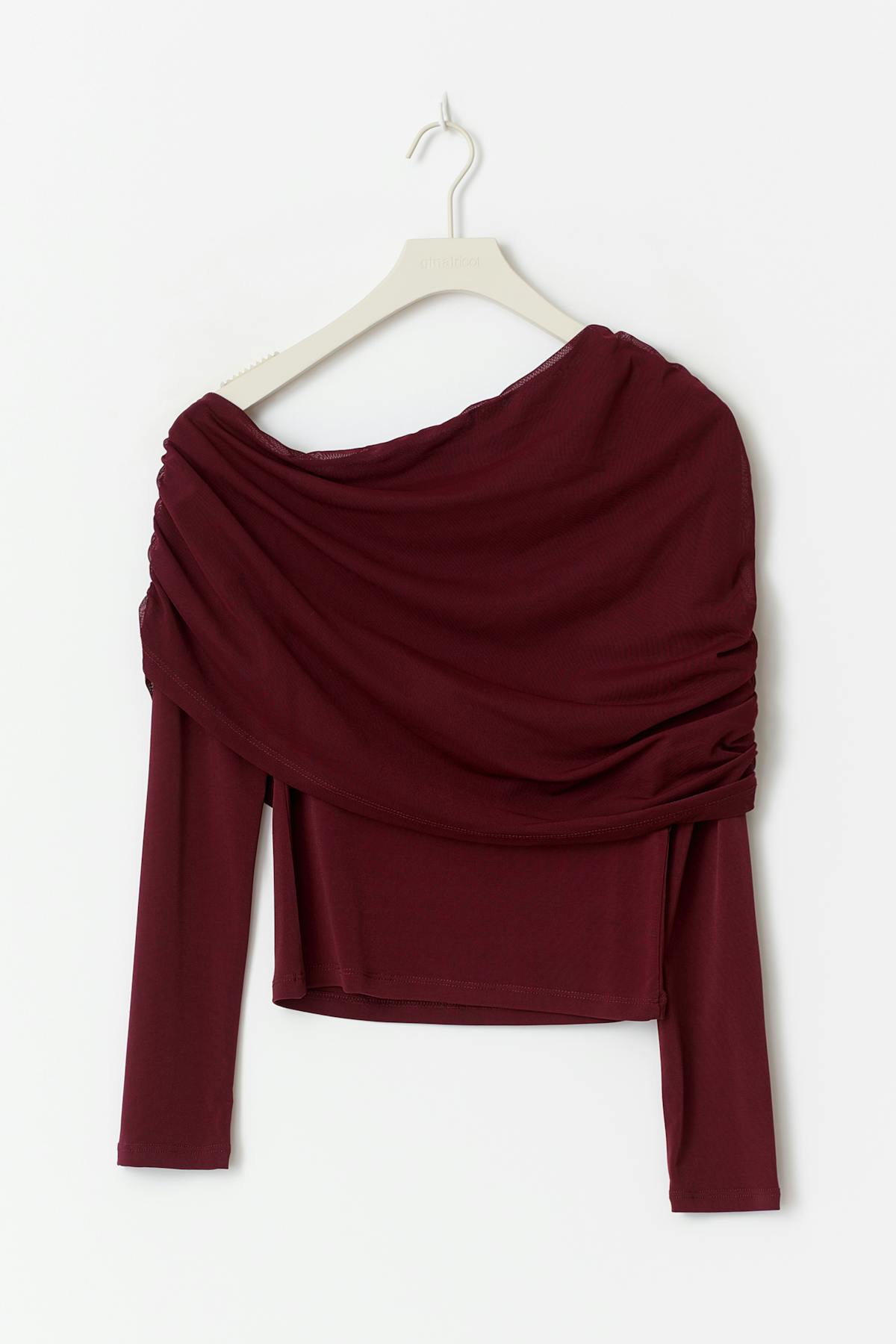 Off shoulder mesh top - Paars - Dame - Gina Tricot