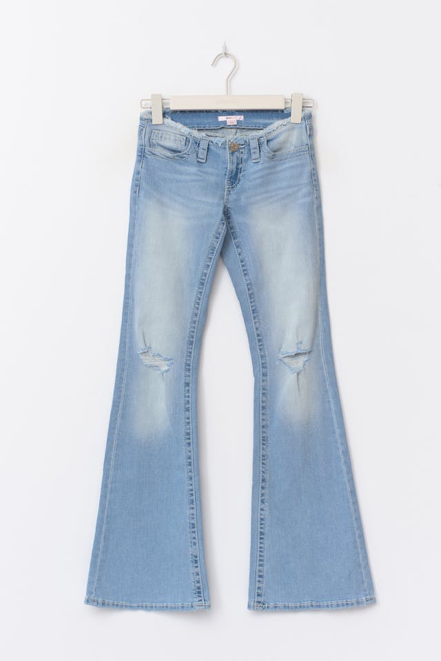 14+ x-tra low cut off jeans - Blau - Gina Tricot
