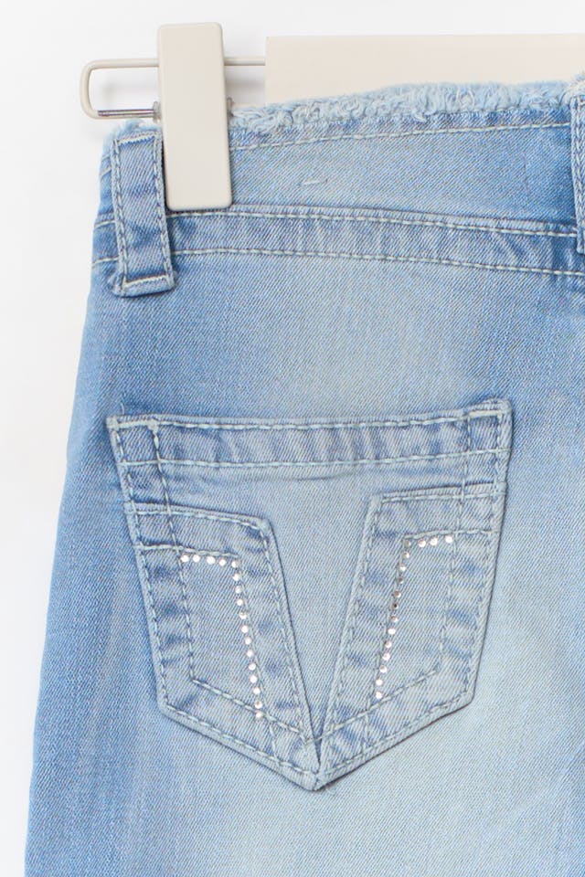 14+ x-tra low cut off jeans - Blau - Gina Tricot