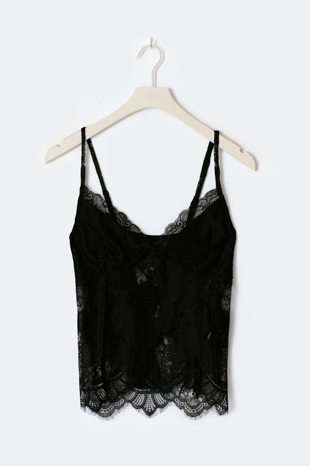 Lace singlet - Schwarz - Dame - Gina Tricot