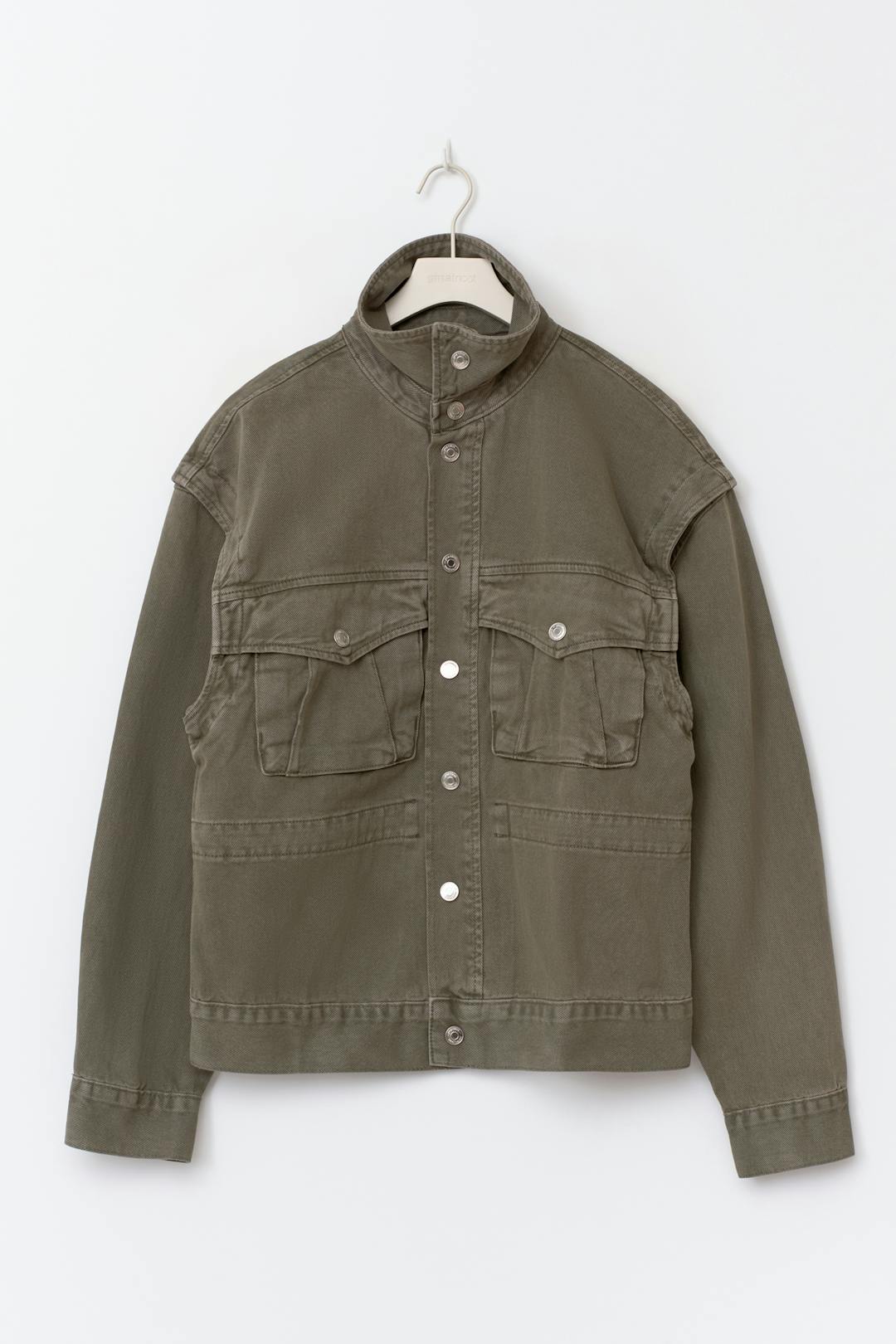 Office cargo denim jacket - Vihreä - Nainen - Gina Tricot