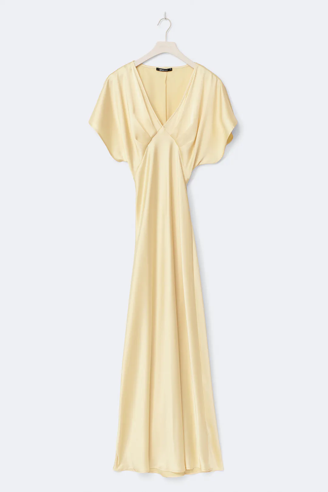 Satin maxi dress - Gul - Dame - Gina Tricot