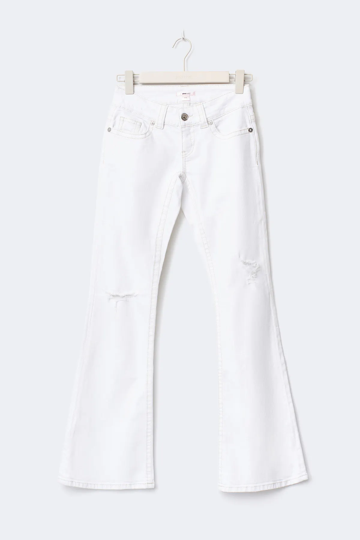 14+ low rise flare jeans tall - Valkoinen - Gina Tricot