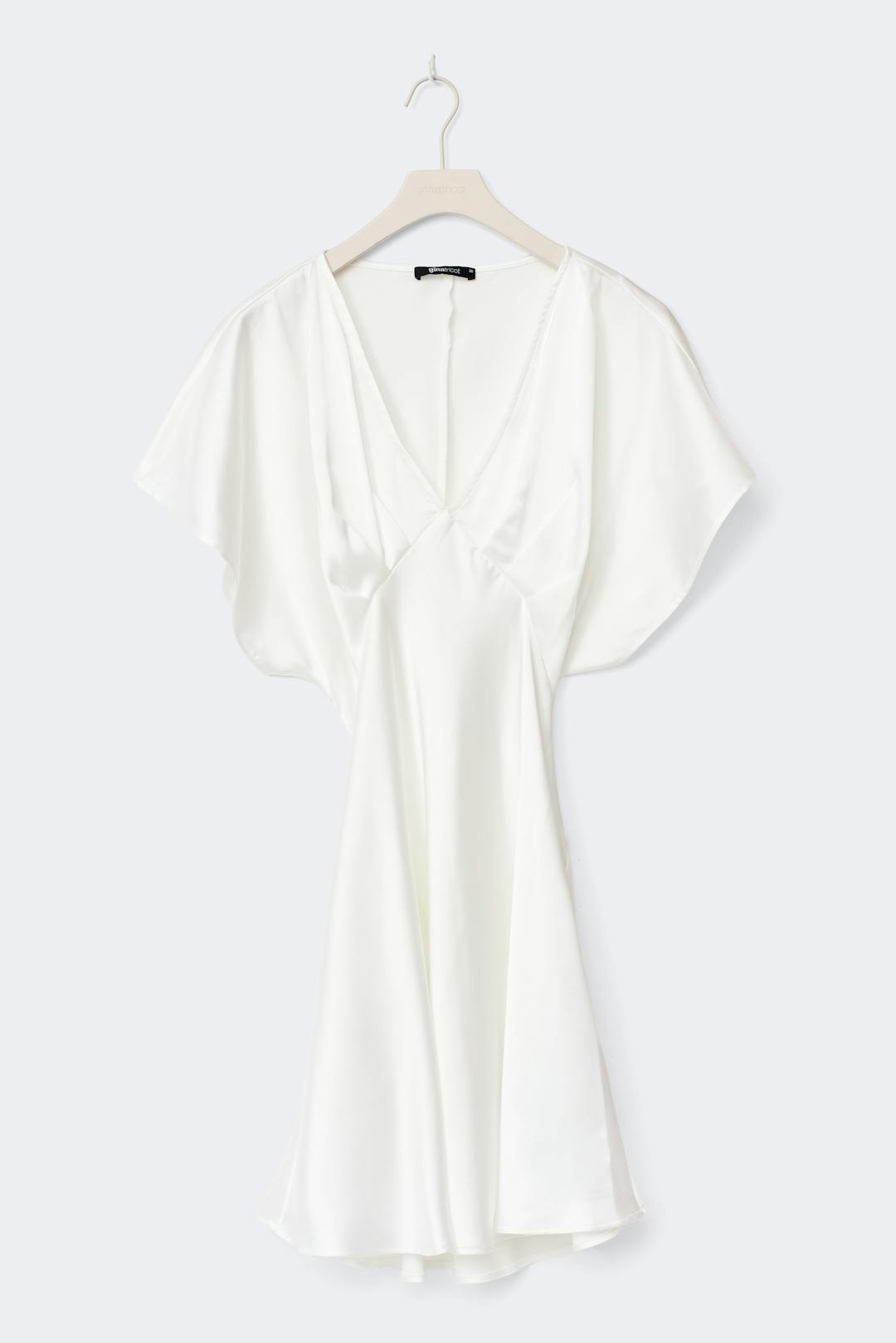 Satin mini dress - Valkoinen - Nainen - Gina Tricot