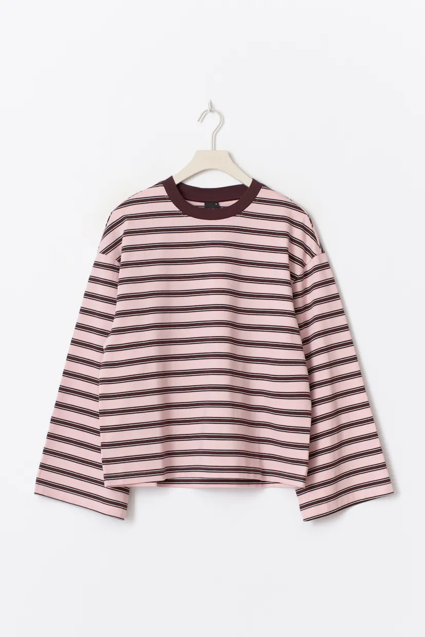 Stripe long sleeve tee - Rosa - Dam - Gina Tricot