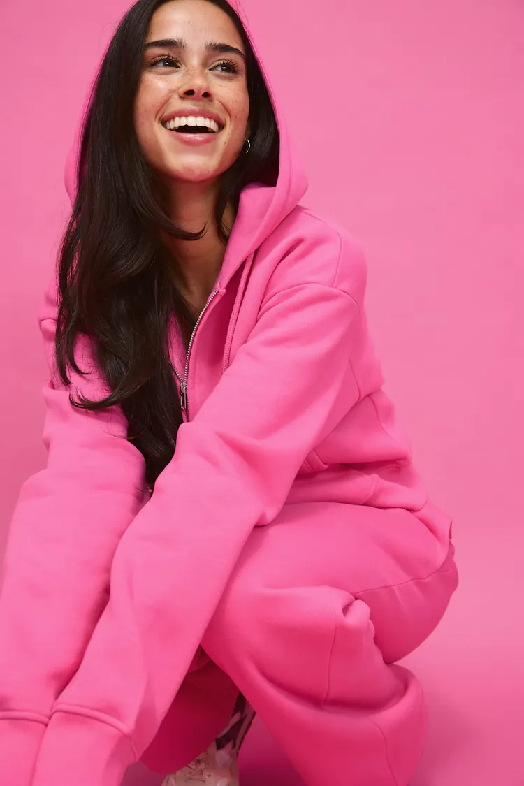 Ultimate zip hoodie - Rosa - Dam - Gina Tricot
