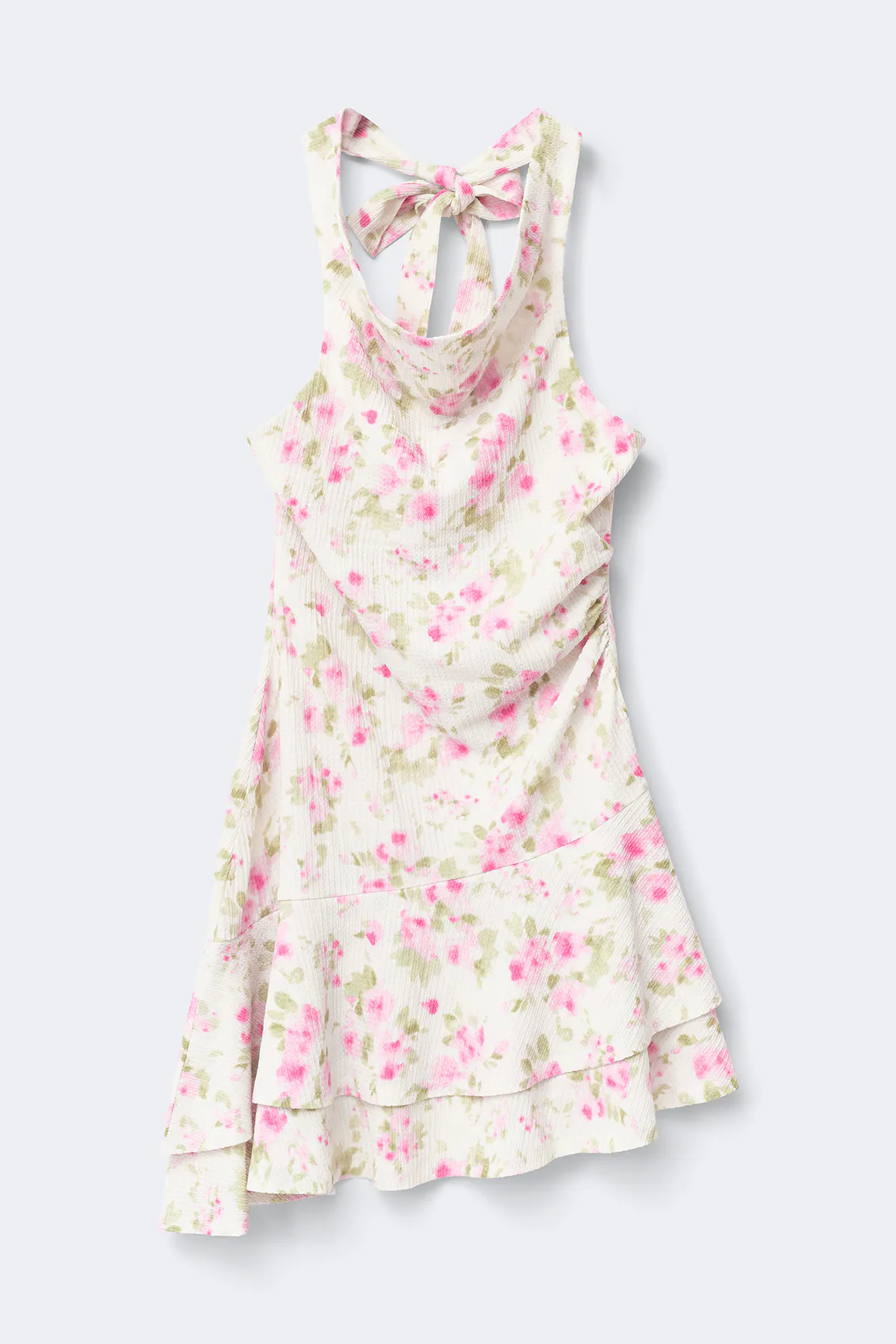 Halterneck mini dress - Hvid - Dame - Gina Tricot