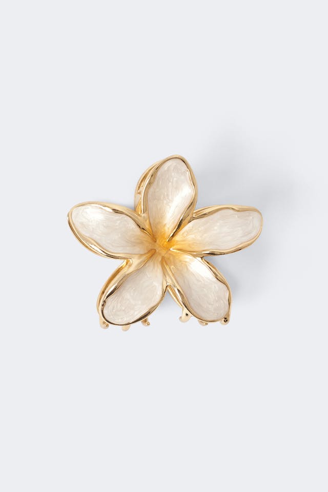 Metal flower hair clip - Blache - Femme - Gina Tricot