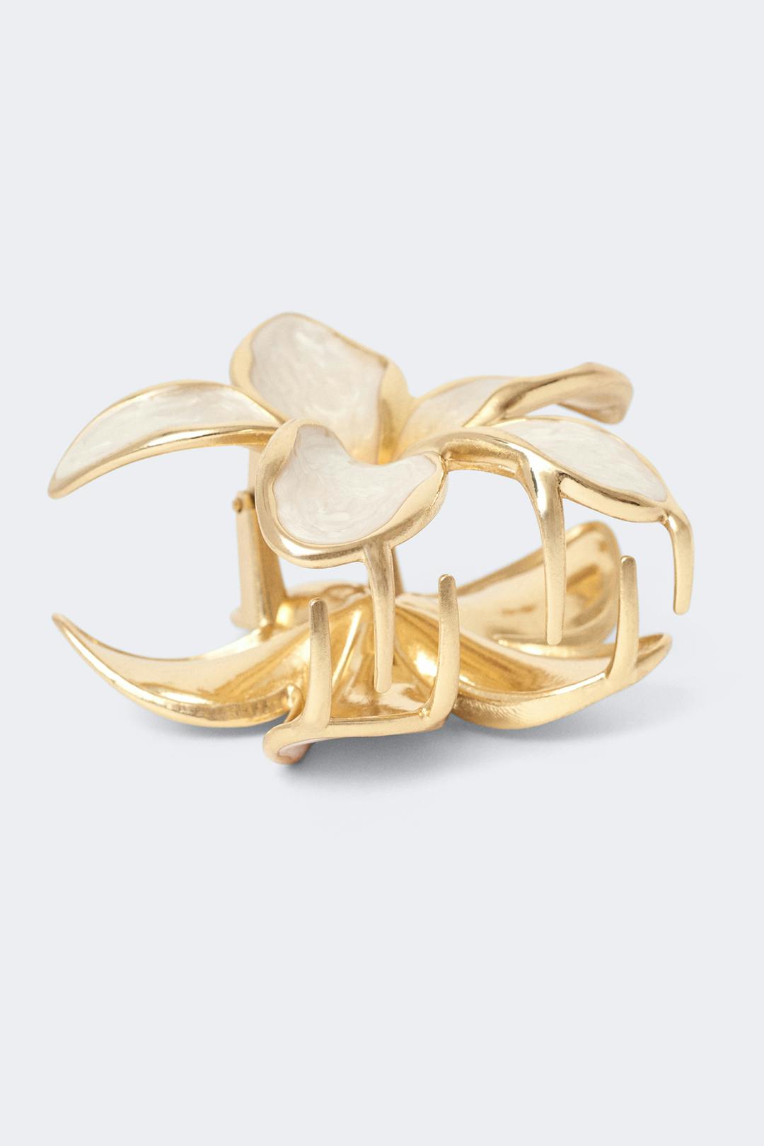 Metal flower hair clip - Blache - Femme - Gina Tricot