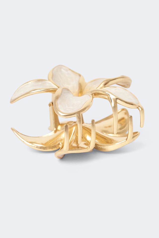 Metal flower hair clip - Blache - Femme - Gina Tricot