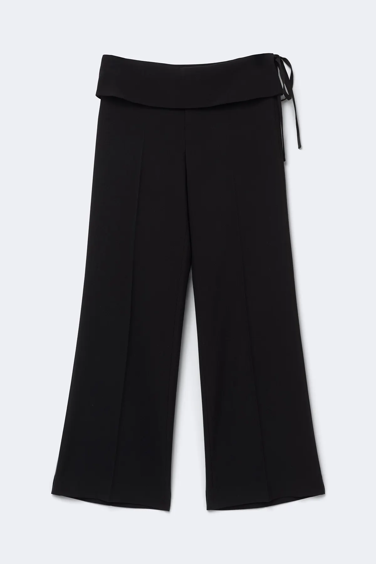 Fold down trousers - Sort - Dame - Gina Tricot