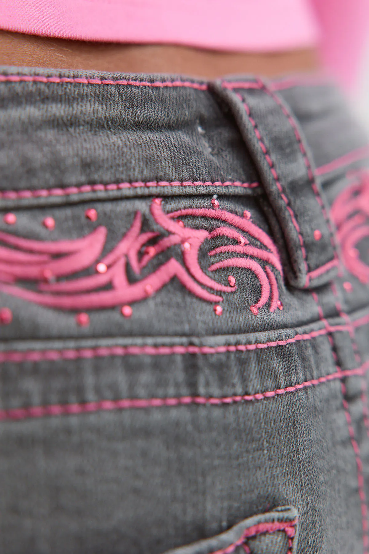 14+ delowlow flare jeans - Grå - Gina Tricot