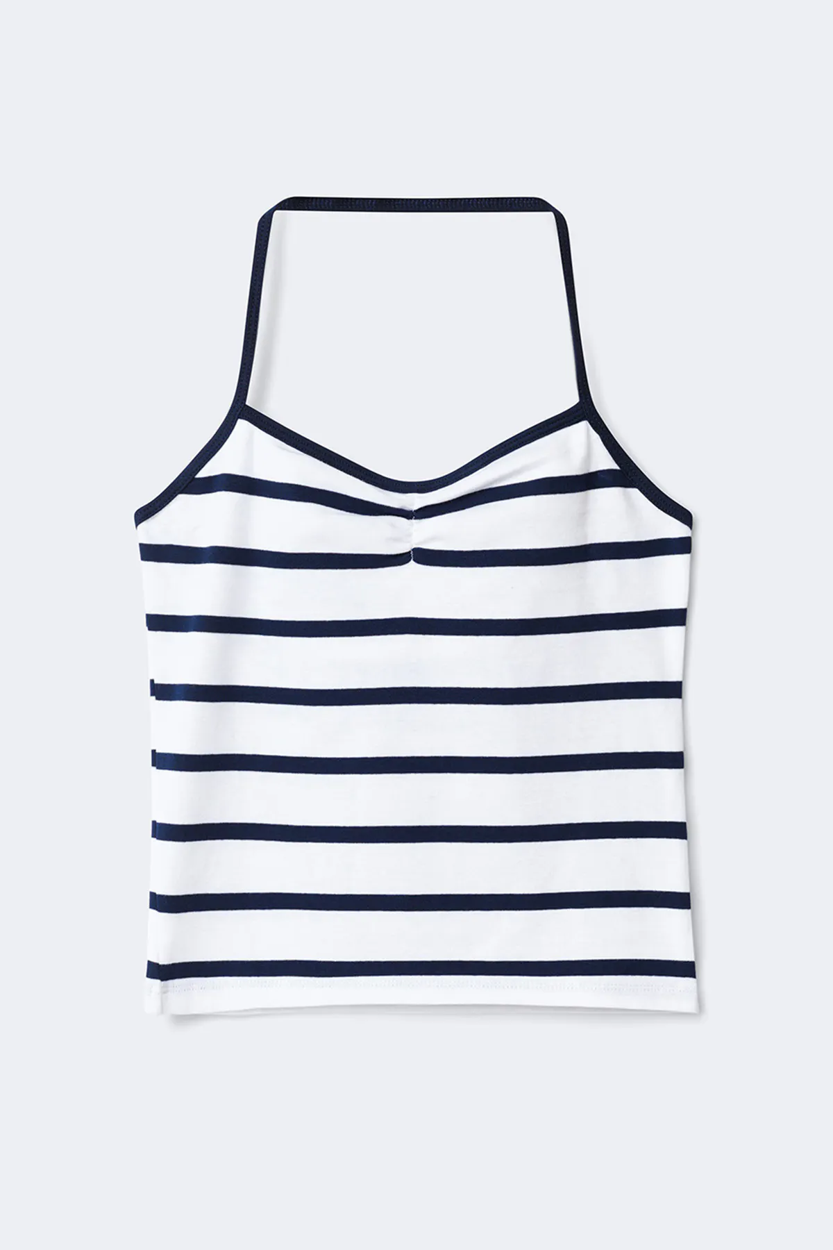 Y halterneck singlet - Blå - Gina Tricot