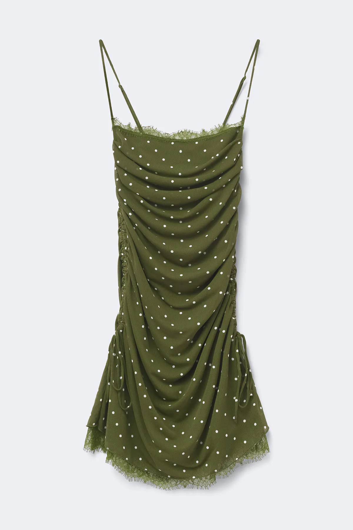 Lace detail strap dress - Grön - Dam - Gina Tricot