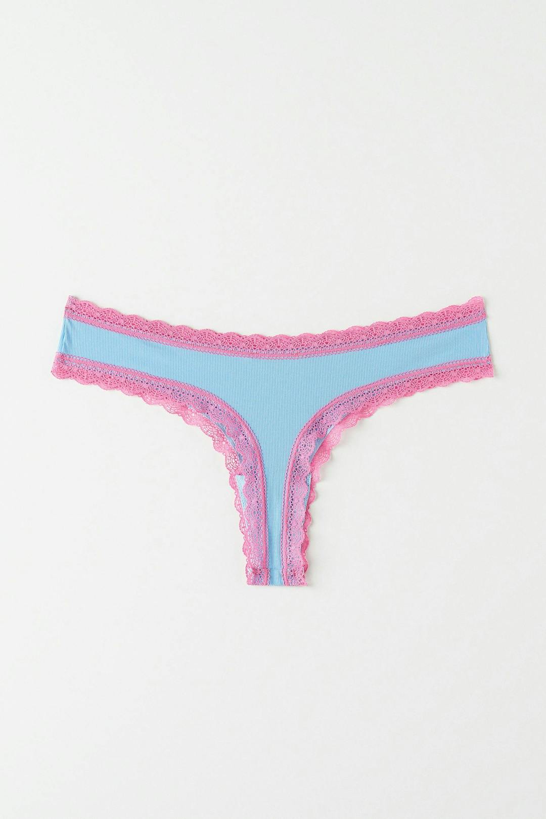 Rib string - Blau - Dame - Gina Tricot