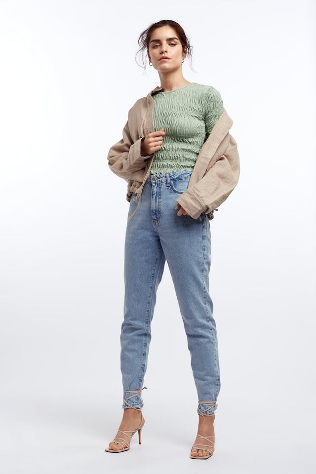 Sandra top - Grün - Dame - Gina Tricot